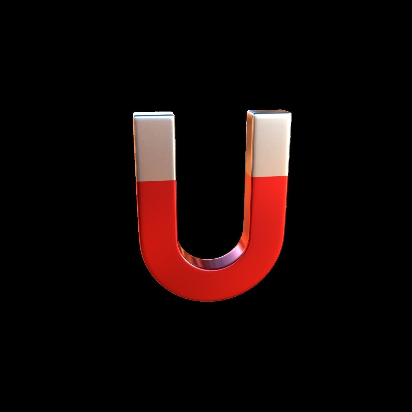 Shiny metallic magnet 3D model | CGTrader