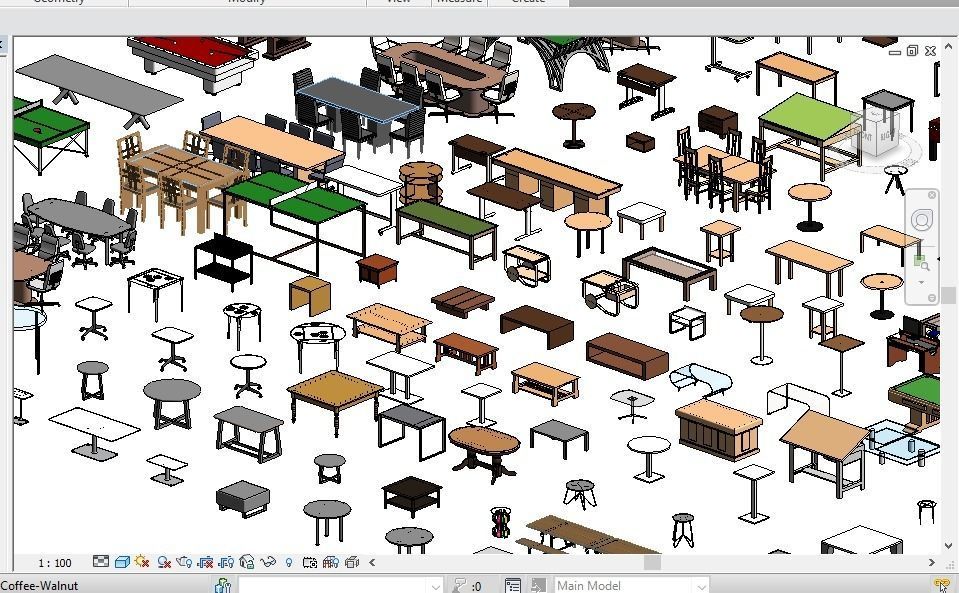 239 Models Tables Revit 2015 3D model | CGTrader