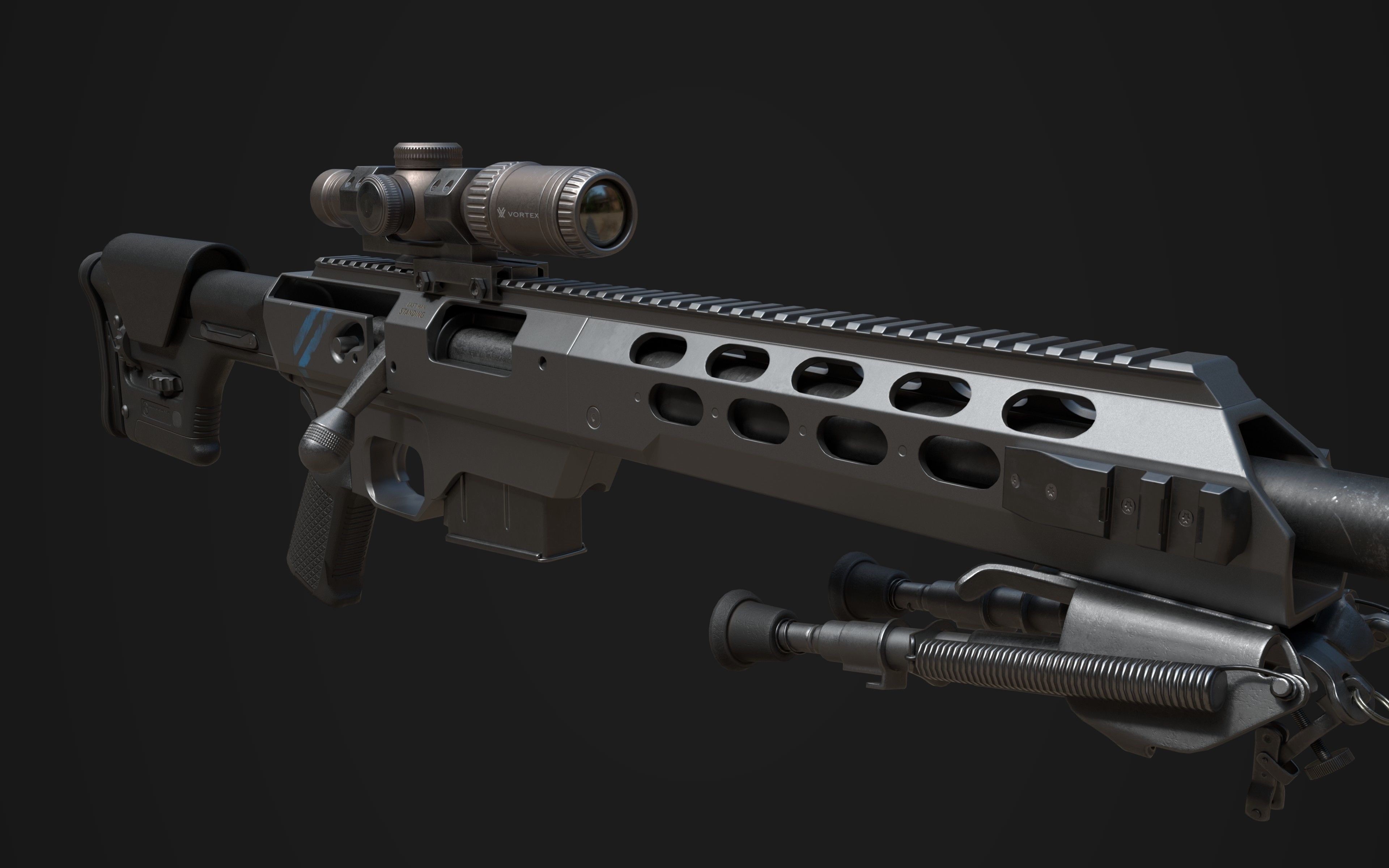 3D model Tac 21 Sniper rifle Game ready VR / AR / low-poly | CGTrader