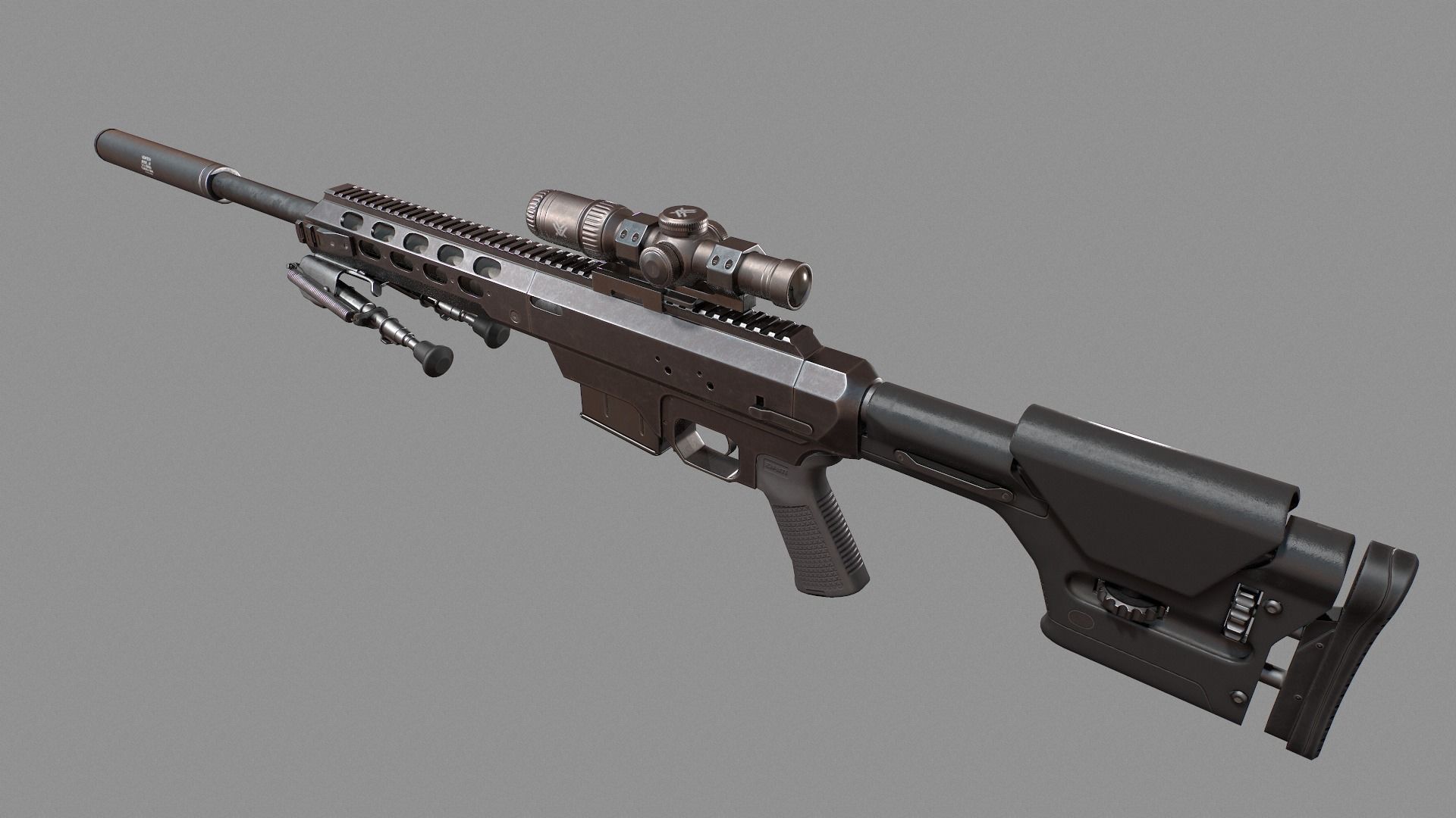 3D model Tac 21 Sniper rifle Game ready VR / AR / low-poly | CGTrader