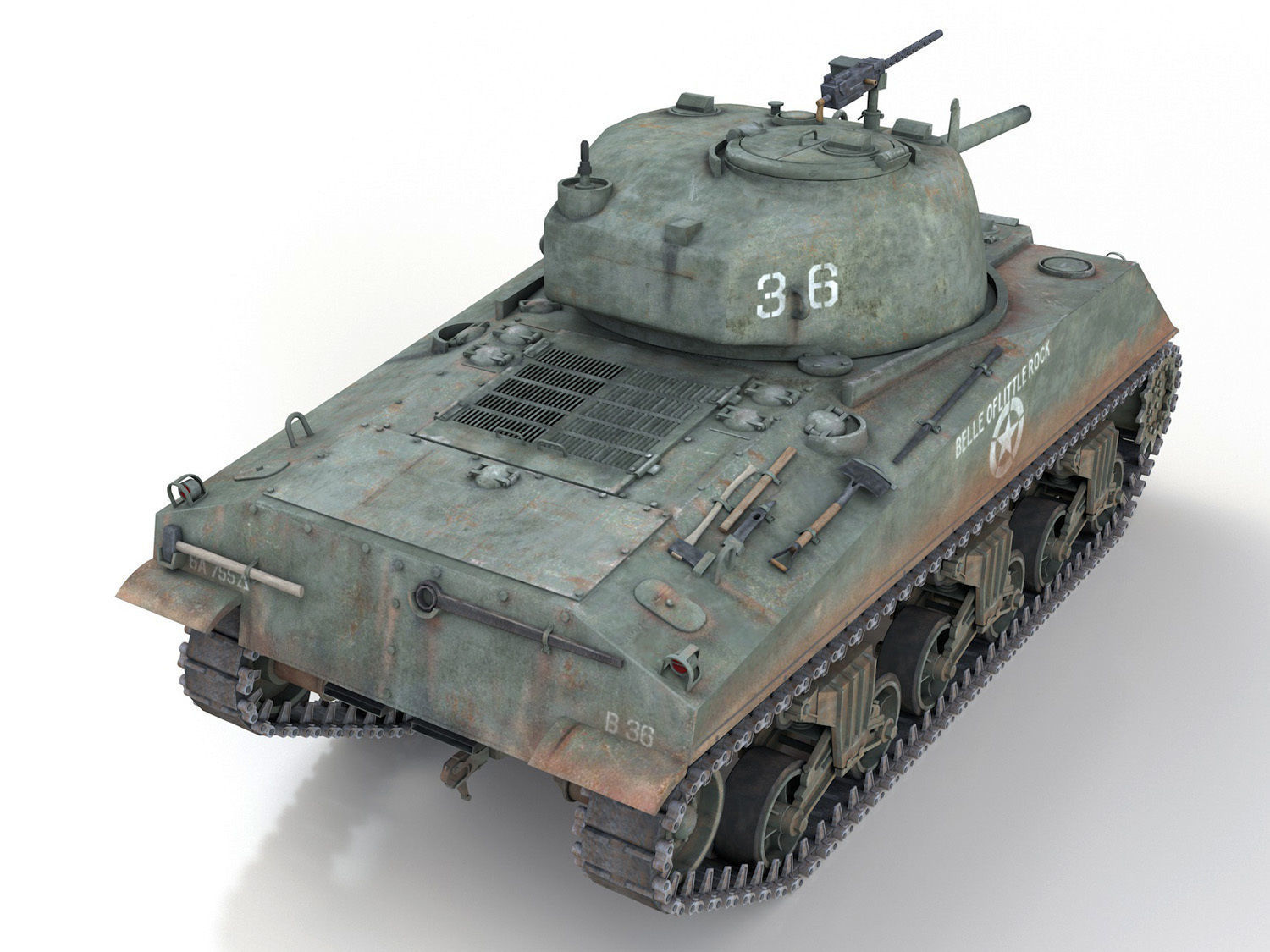 M4 Sherman - Belle of little Rock 3D model | CGTrader
