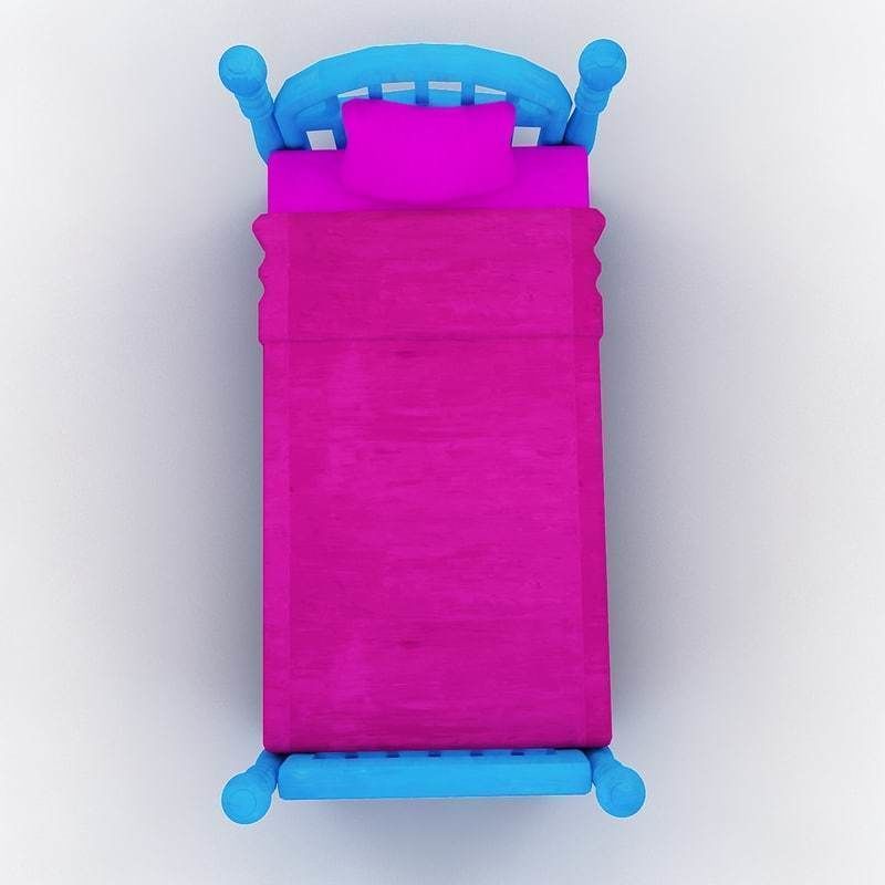 Cartoon Bed 3D model | CGTrader
