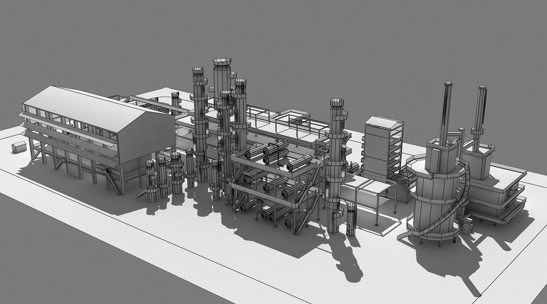 3D model Refinery VR / AR / low-poly | CGTrader