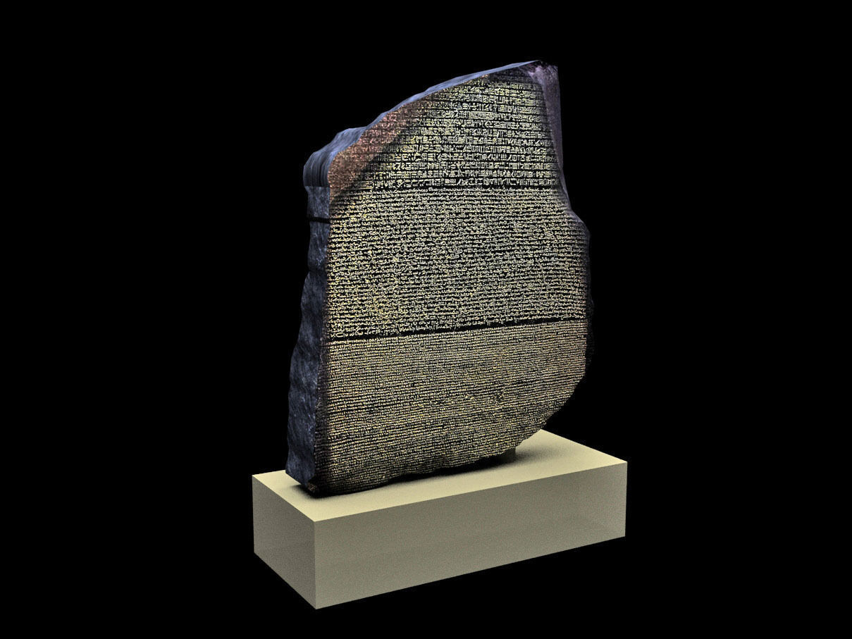 3D model Egyptian Rosetta Stone VR / AR / low-poly | CGTrader