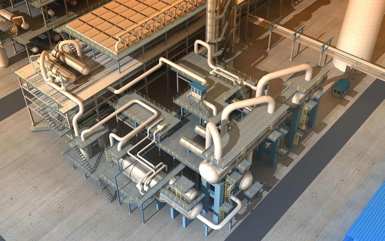 3D model Refinery power plant VR / AR / low-poly | CGTrader