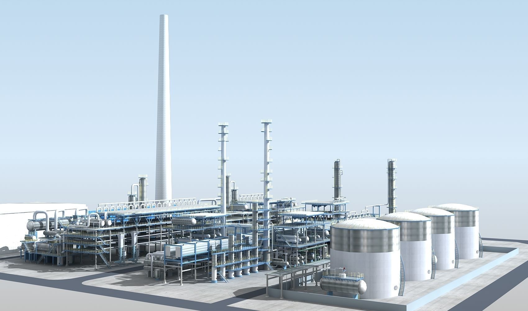3D model Refinery power plant VR / AR / low-poly | CGTrader