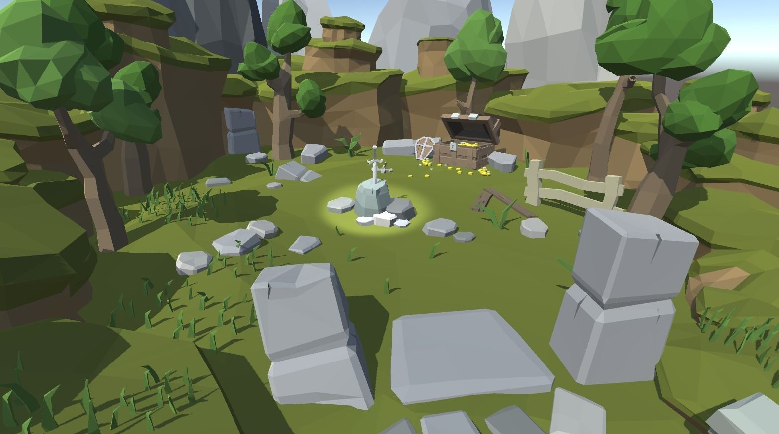3D model Poly Land Ancient VR / AR / low-poly | CGTrader