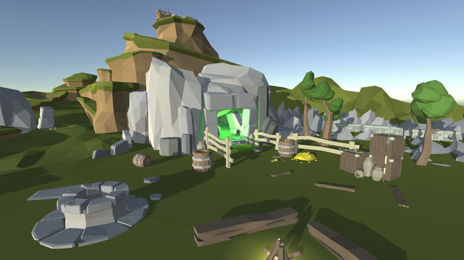 3D model Poly Land Ancient VR / AR / low-poly | CGTrader