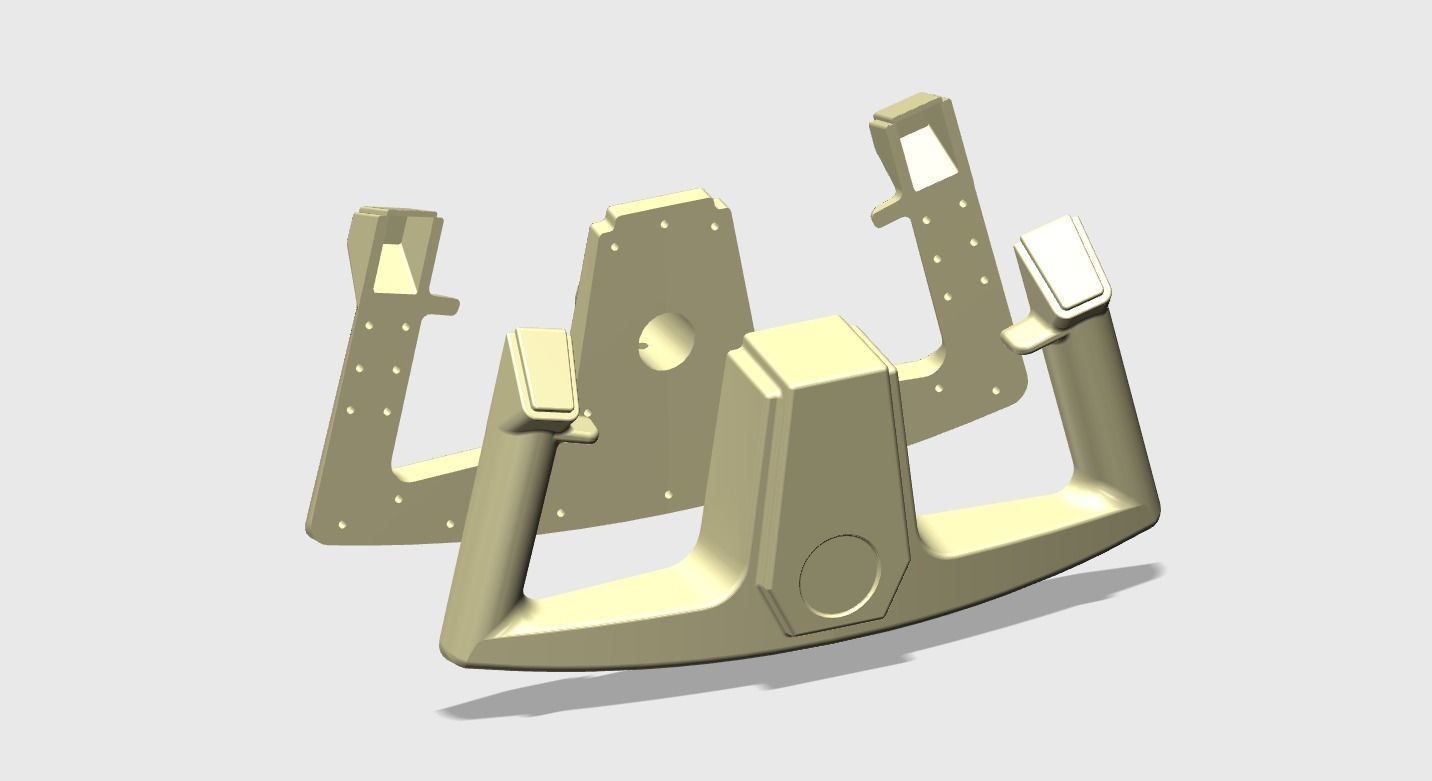 Aircraft control yoke for flight simulator 3D model 3D printable | CGTrader