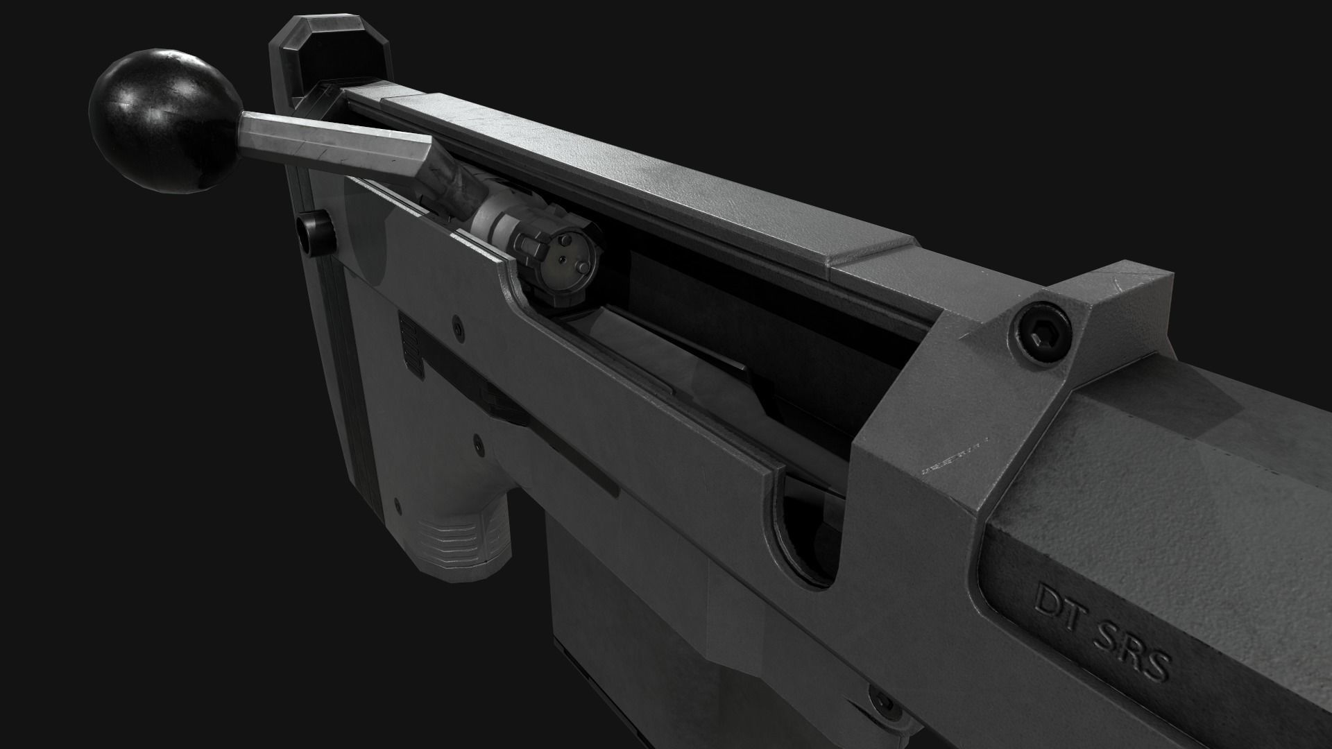 3D model Desert Tech SRS-A2 Bullpup Sniper Rifle VR / AR / low-poly ...