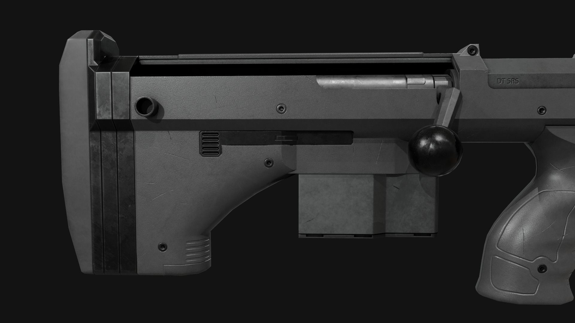 3D model Desert Tech SRS-A2 Bullpup Sniper Rifle VR / AR / low-poly ...