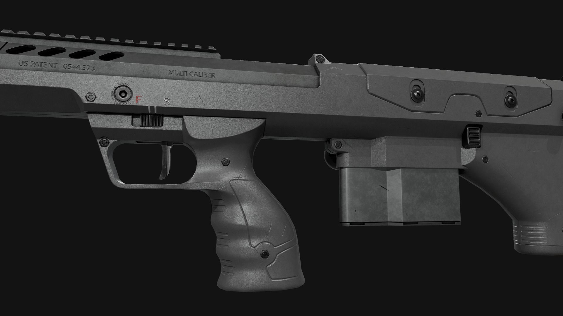 3D model Desert Tech SRS-A2 Bullpup Sniper Rifle VR / AR / low-poly ...