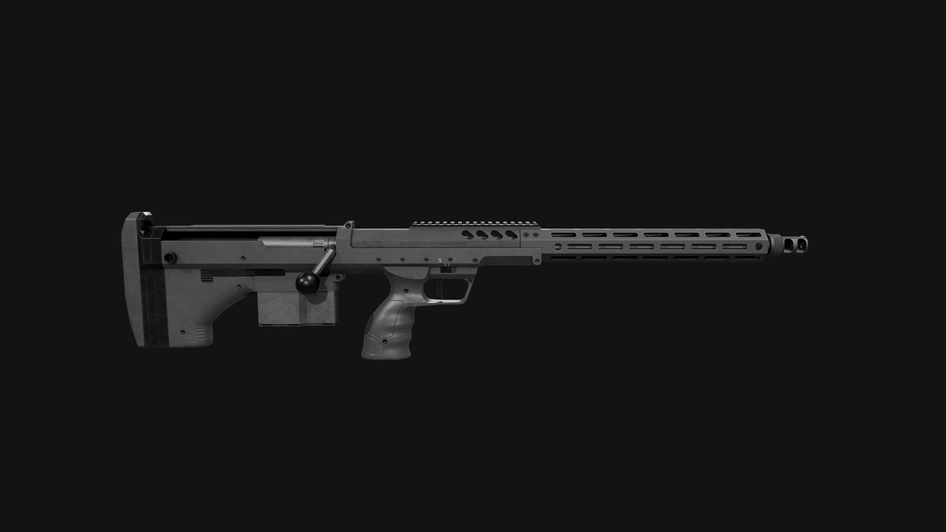 3D model Desert Tech SRS-A2 Bullpup Sniper Rifle VR / AR / low-poly ...