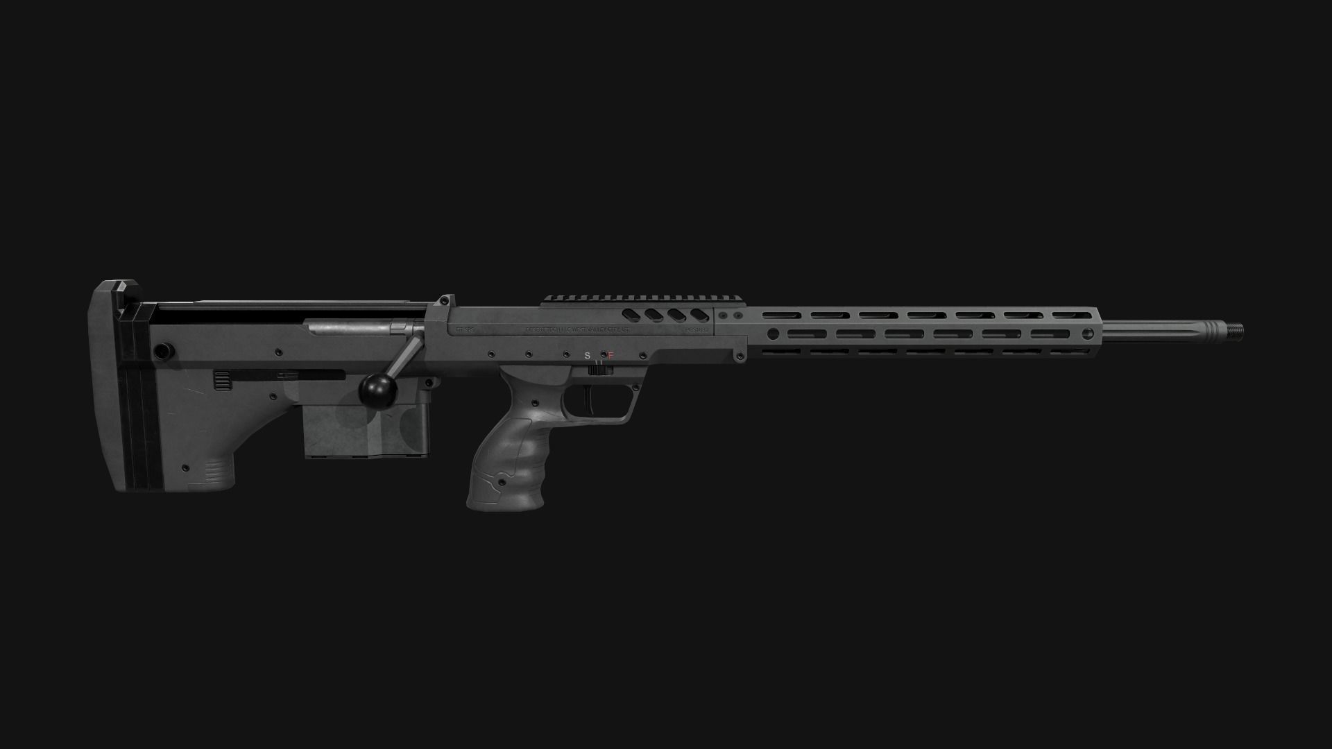 3D model Desert Tech SRS-A2 Bullpup Sniper Rifle VR / AR / low-poly ...