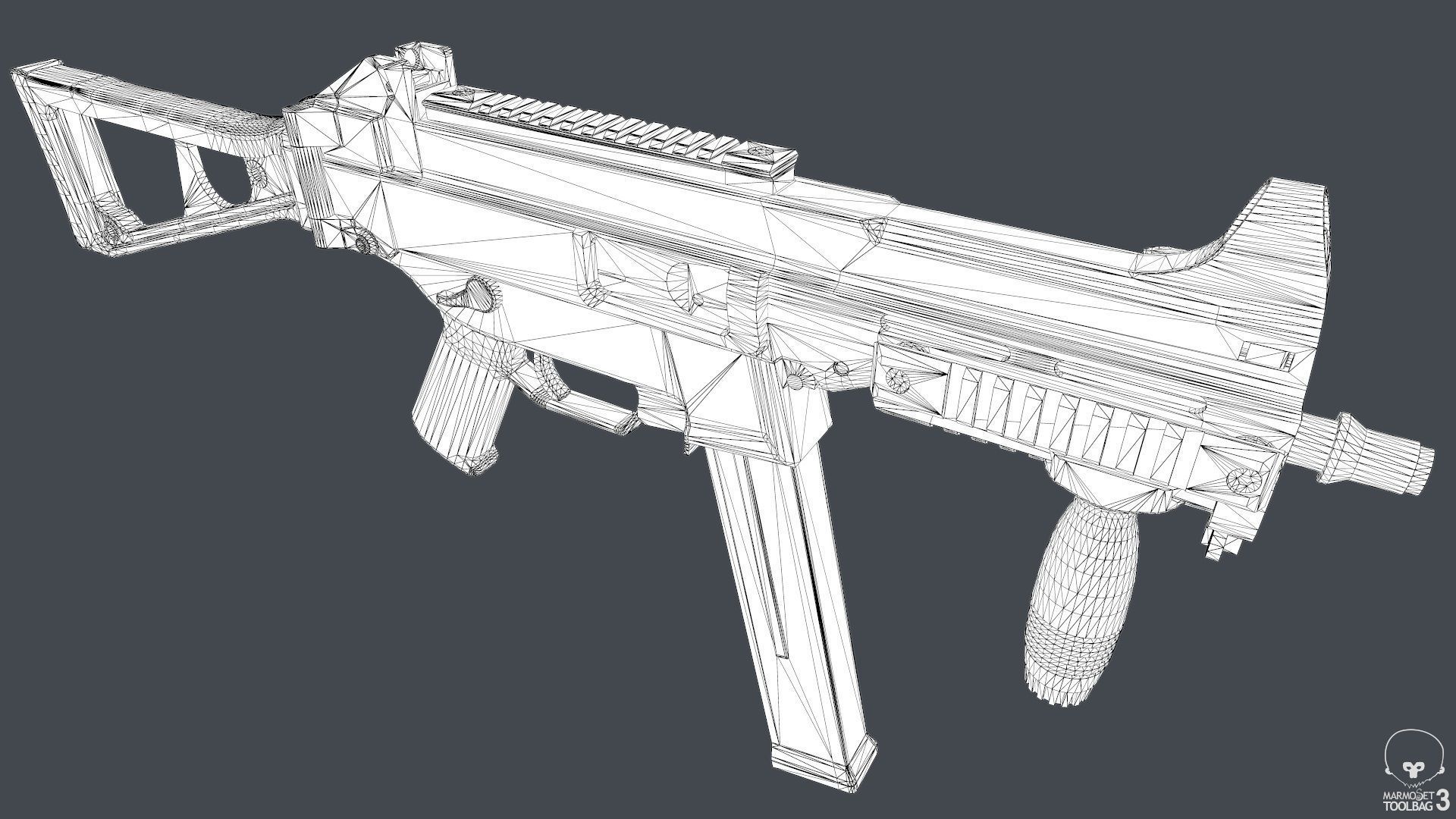 3D model UMP Submachine Gun VR / AR / low-poly | CGTrader