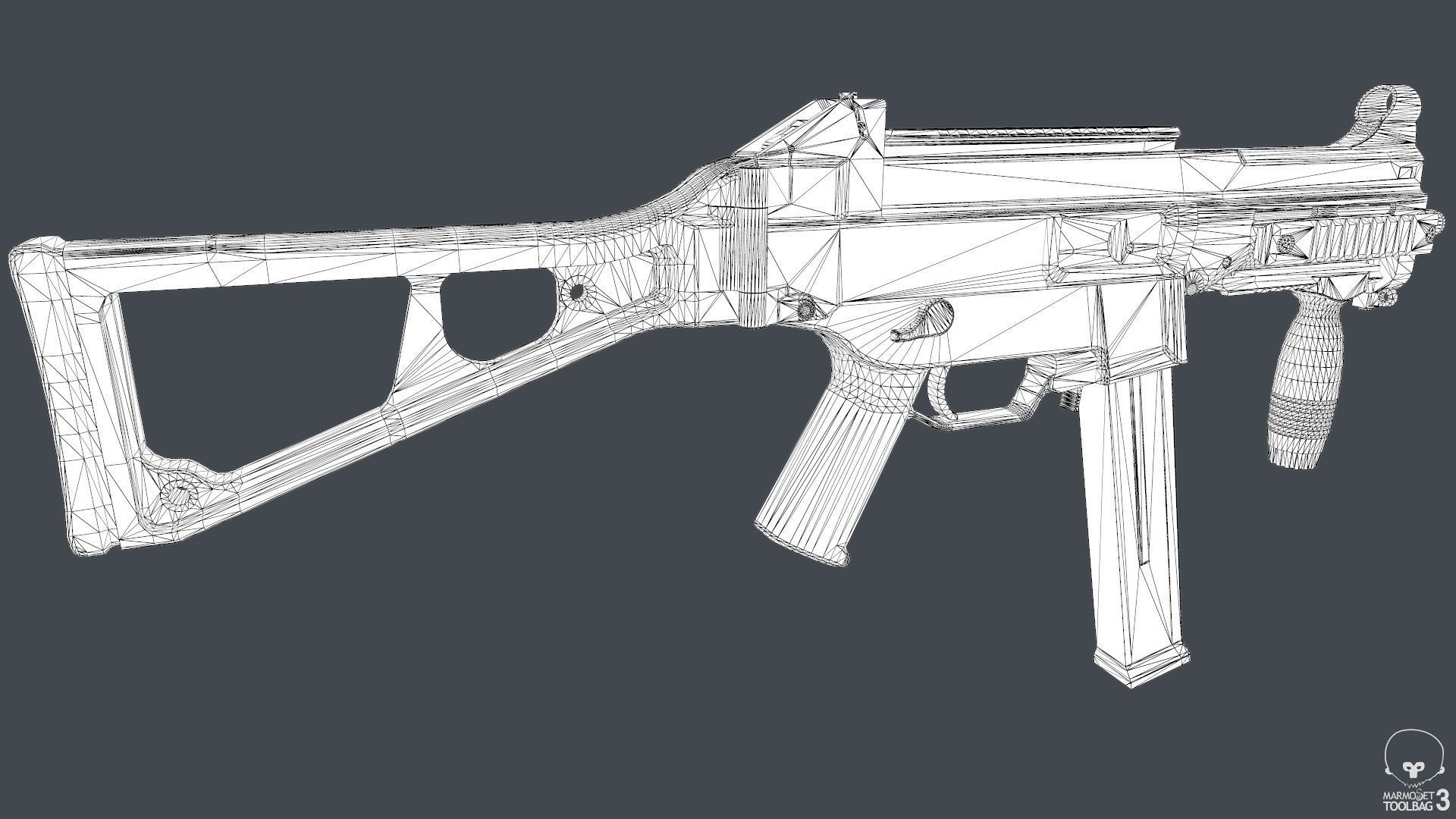 3D model UMP Submachine Gun VR / AR / low-poly | CGTrader
