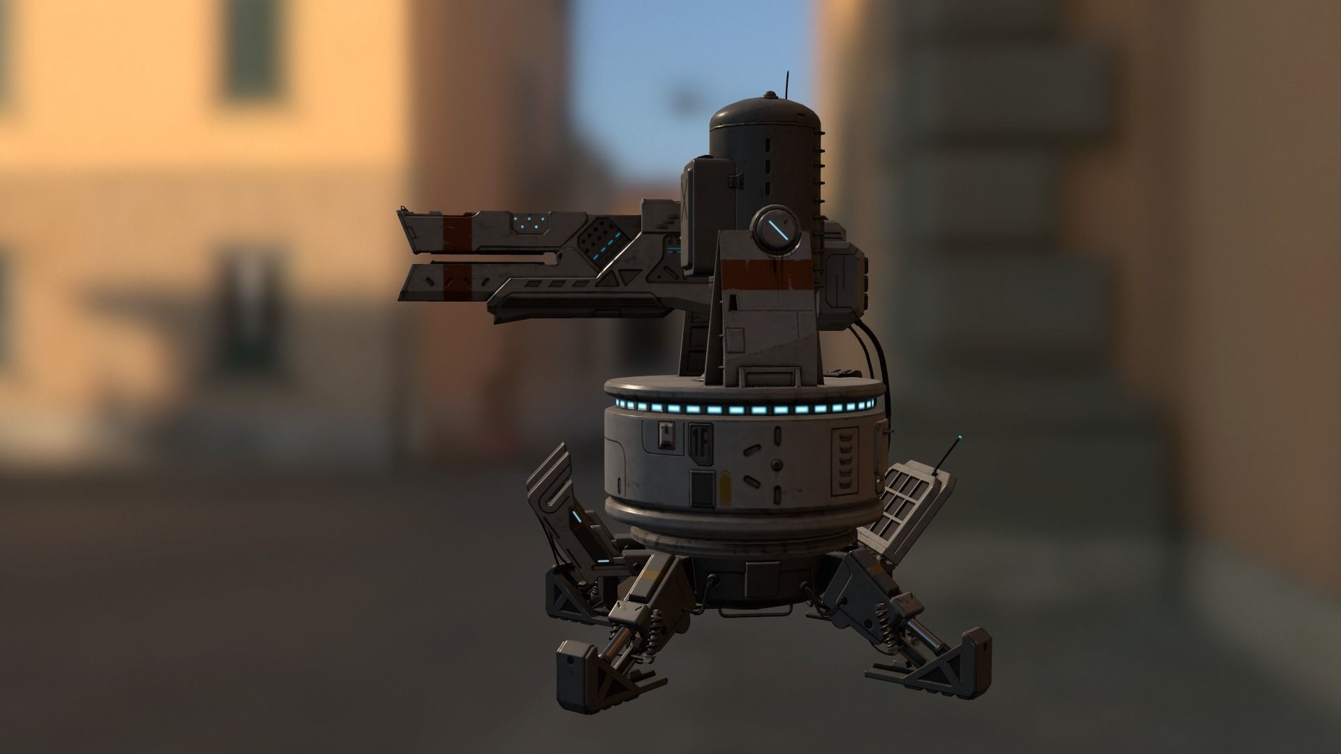 3D model Mega Turret VR / AR / low-poly | CGTrader