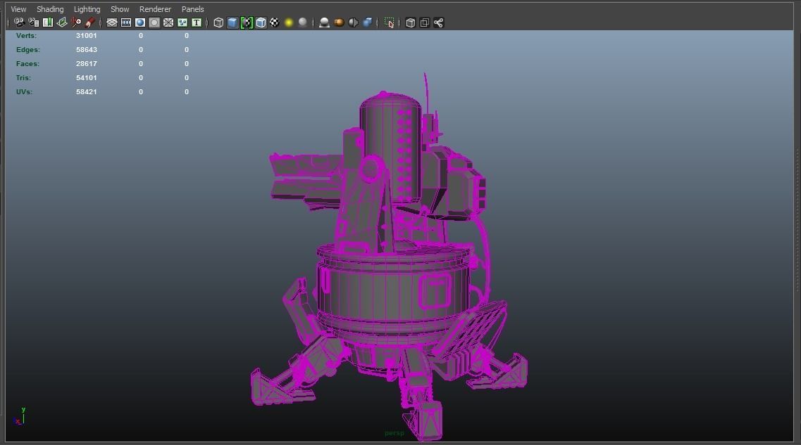 3D model Mega Turret VR / AR / low-poly | CGTrader