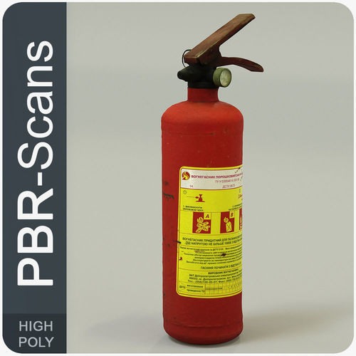 Extinguisher High Poly fire - fire 3D model | CGTrader