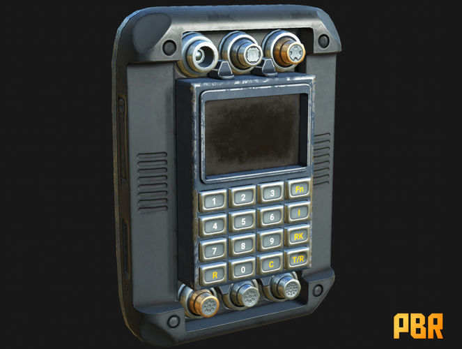 3D model Military Scrambler Device Decryptor Cipher low-poly PBR VR ...