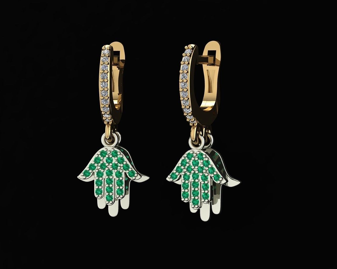 Earrings Set 3D model 3D printable | CGTrader