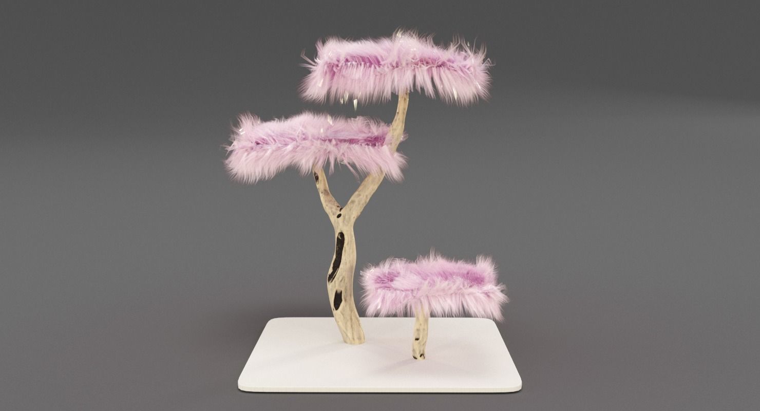 Fluffy Tree for Cat 3D model | CGTrader