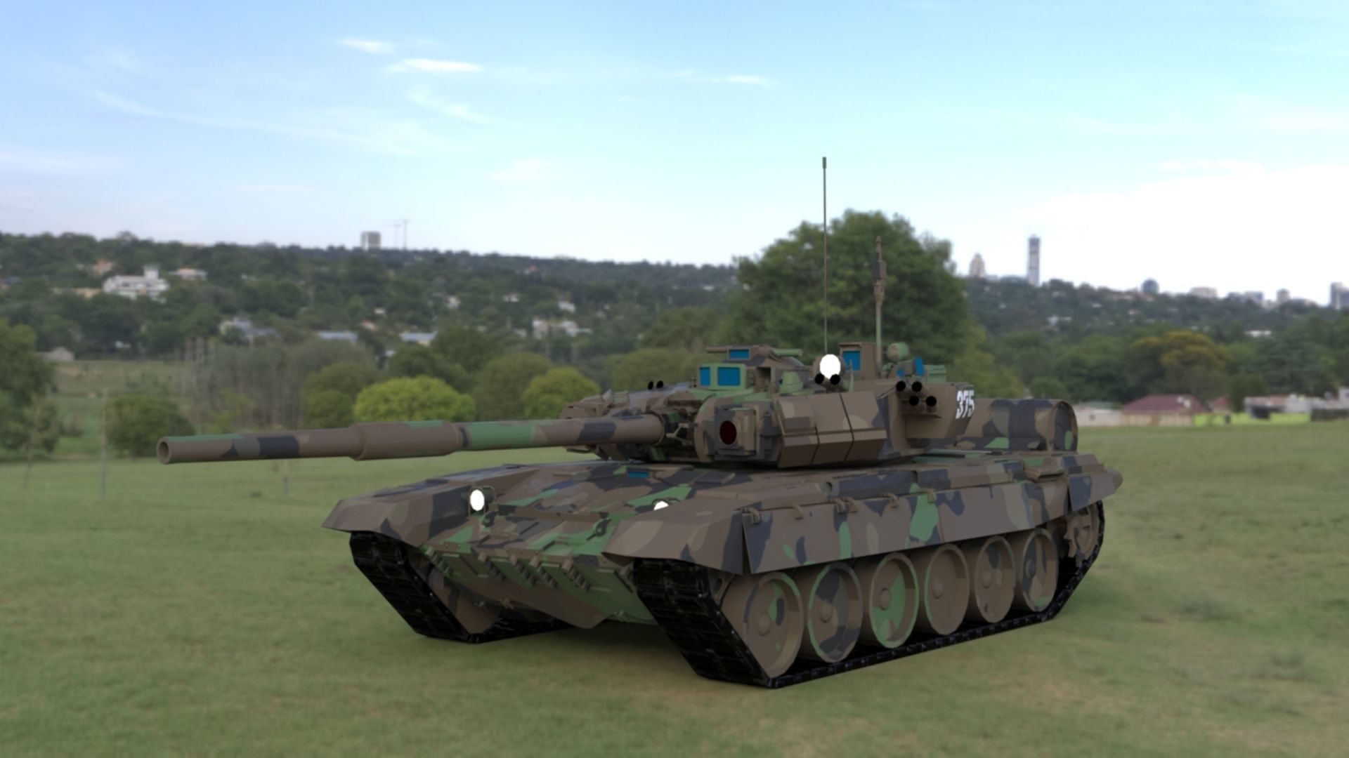 3D model High-Quality Clean Camouflaged T90A Main Battle Tank 3D Model VR / AR / low-poly | CGTrader