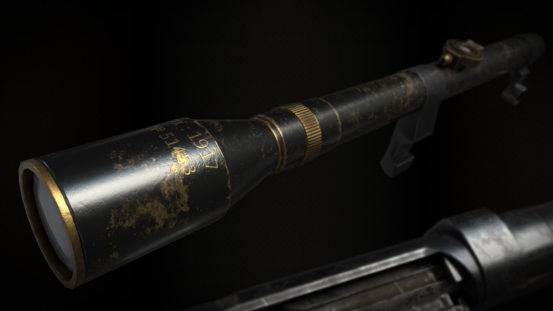 3D model Lebel 1886 M93 With Scope and Bayonet VR / AR / low-poly ...