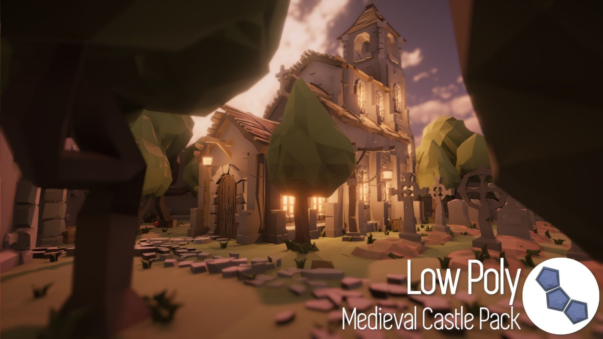 3D model Low Poly Medieval Castle Pack VR / AR / low-poly | CGTrader