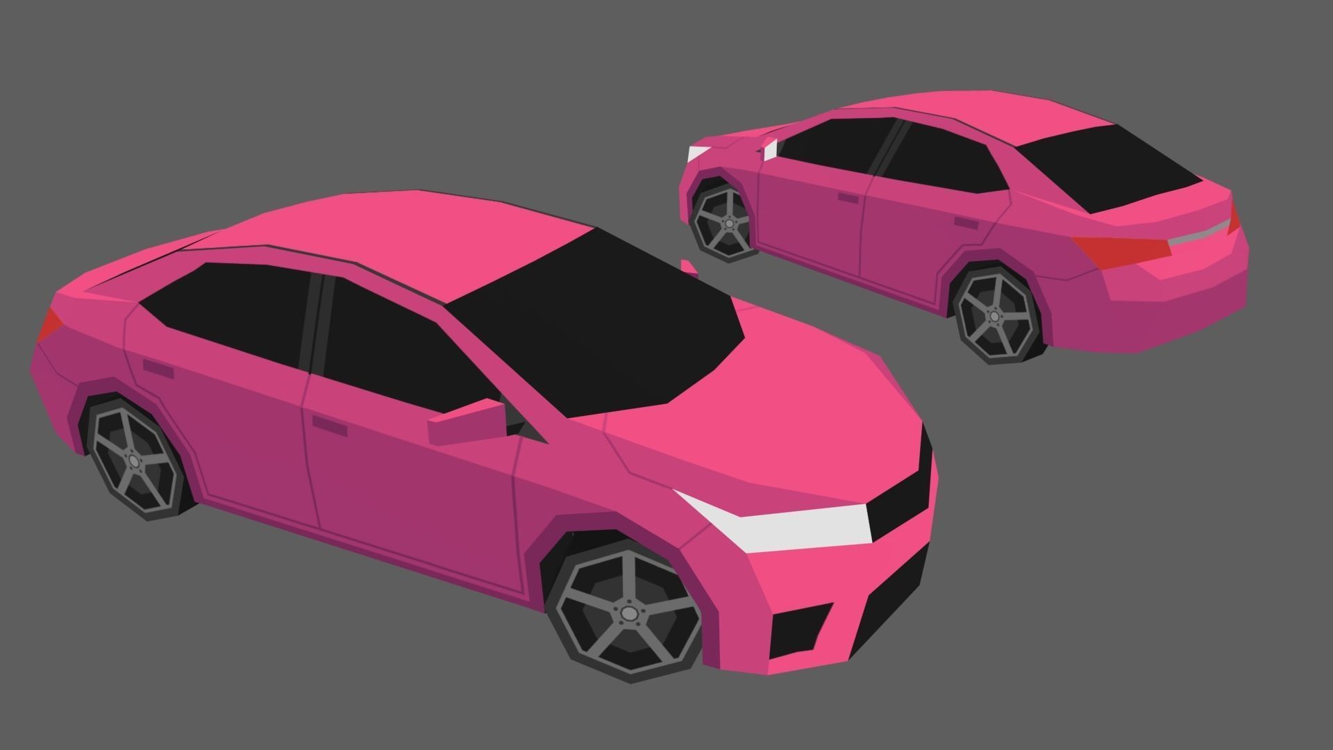 3D model Game-ready car two cars VR / AR / low-poly | CGTrader