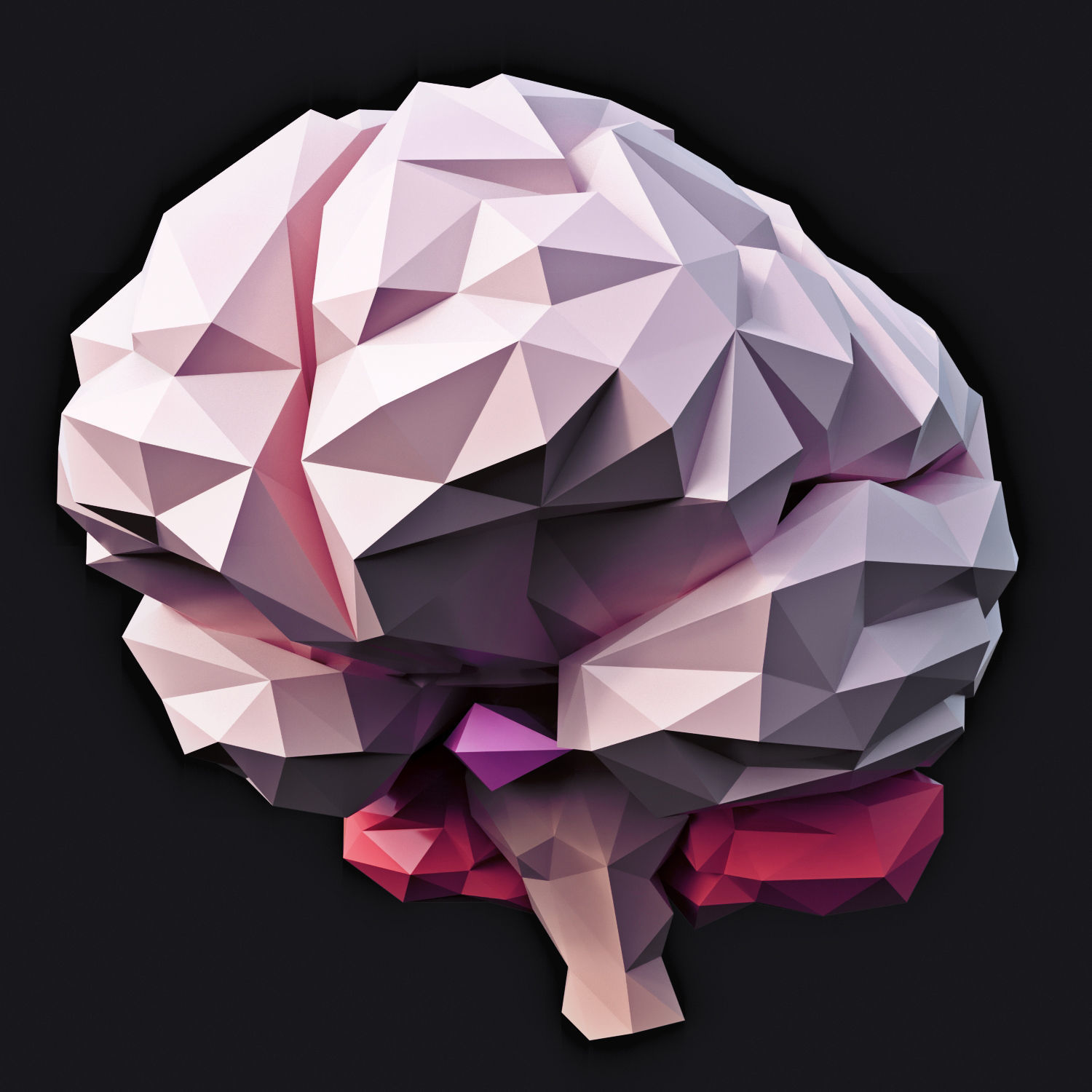 3D model Brain Low Poly v2 VR / AR / low-poly | CGTrader