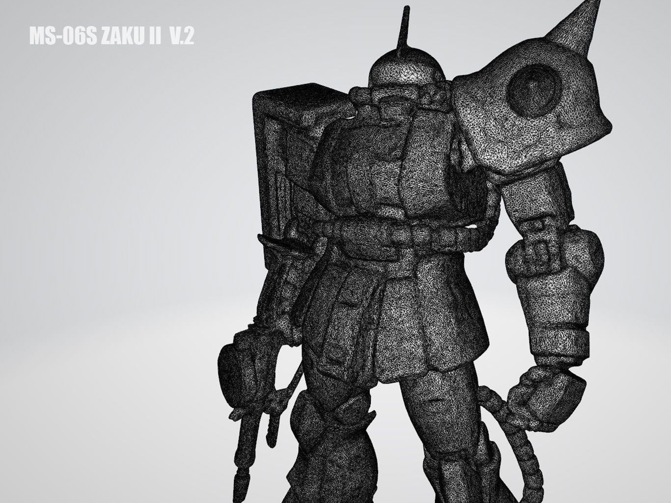 MS-06S ZAKU II MODEL 3D model | CGTrader