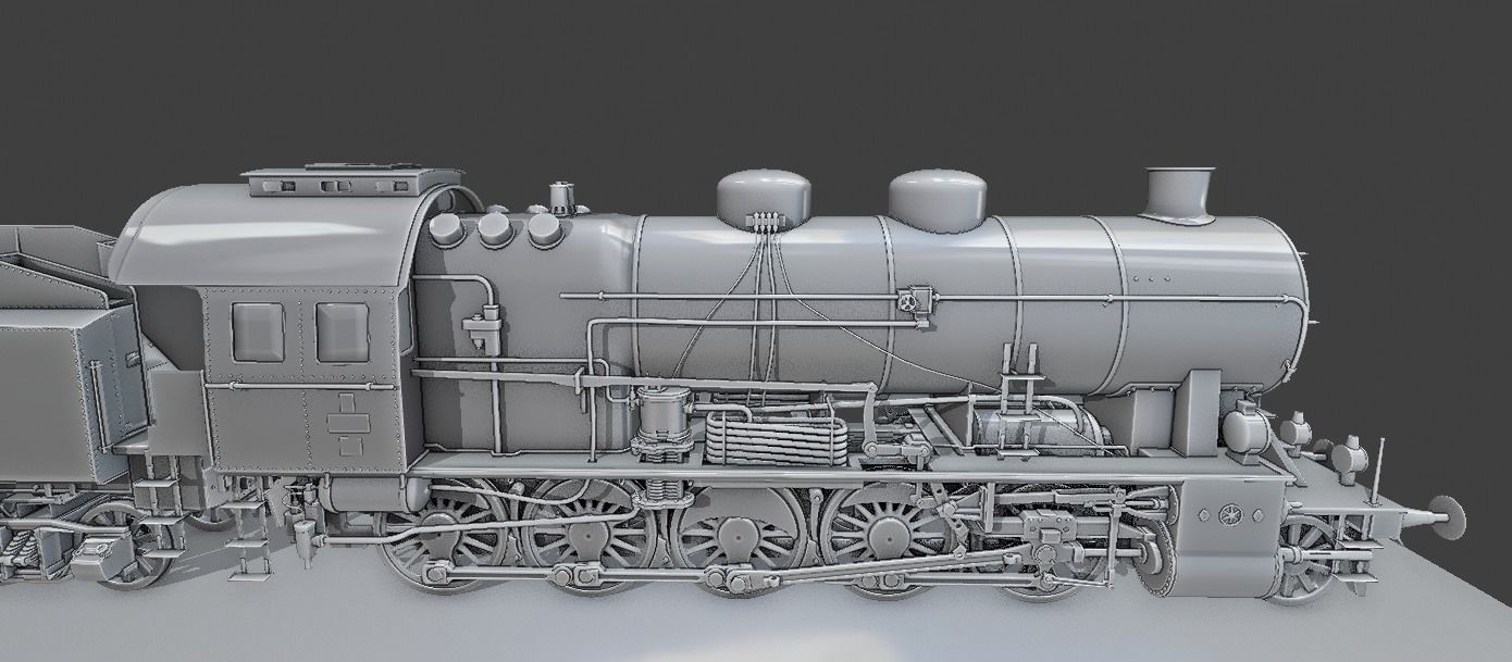Steam Locomotive Train 3D model | CGTrader