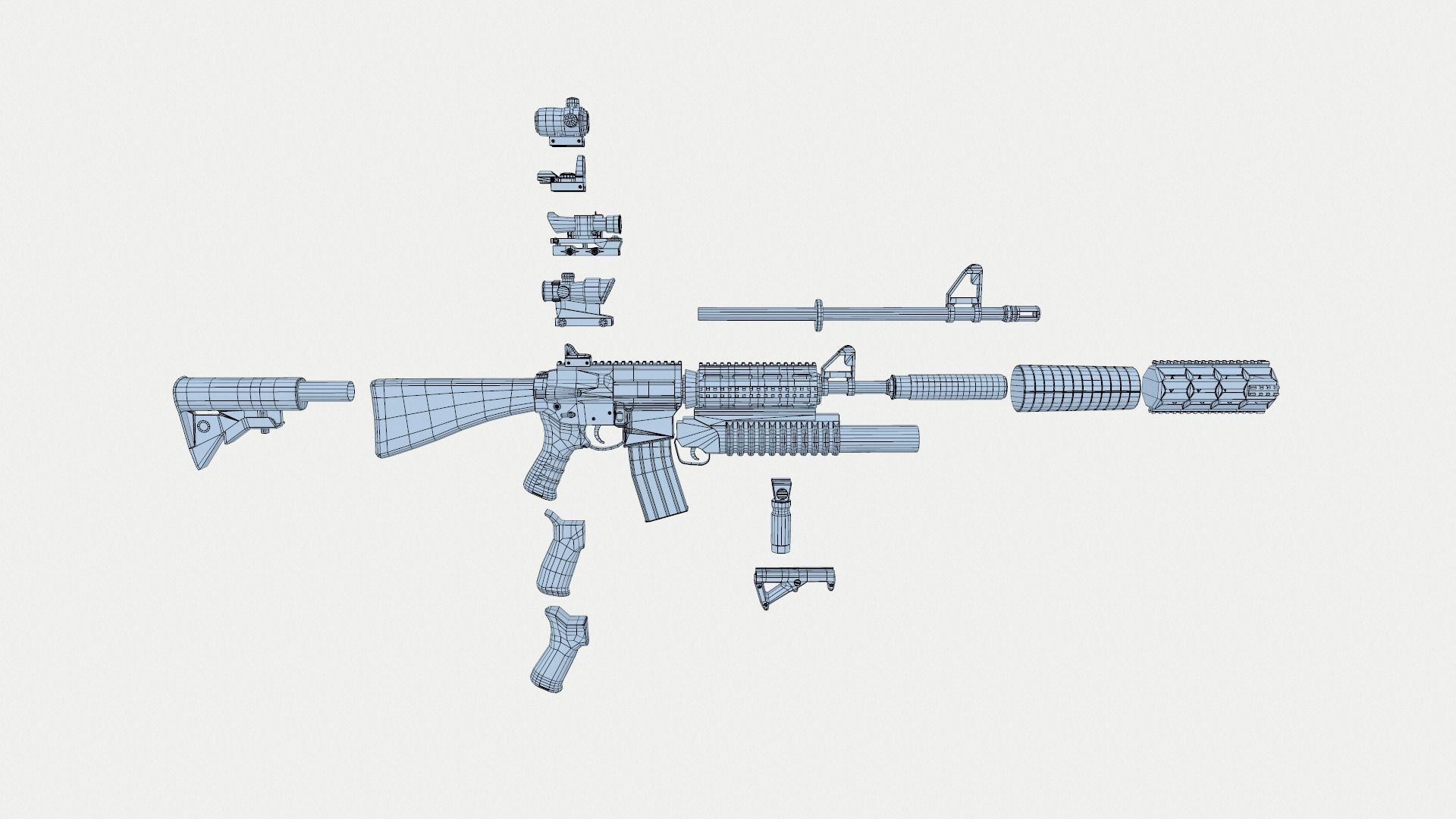 AR-15 Module Kit 3D model | CGTrader