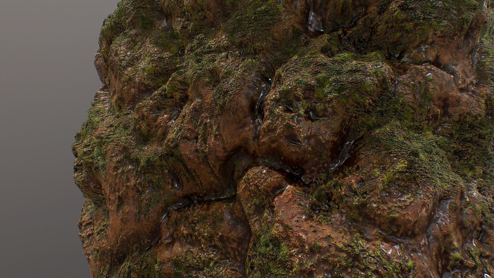 3D model Low poly moss rock facade model VR / AR / low-poly | CGTrader