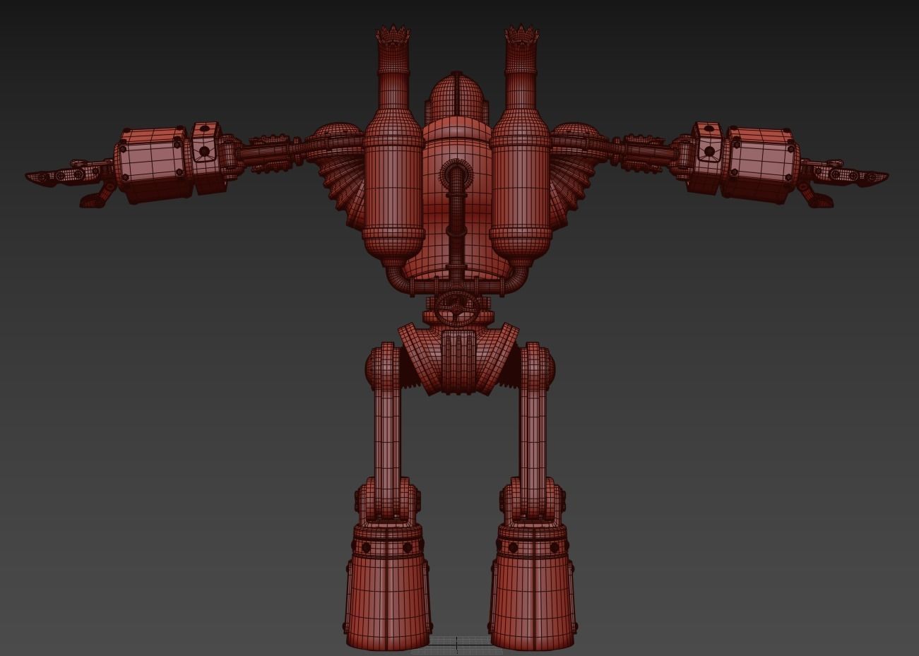 3D model Robot steampunk PBR low poly VR / AR / low-poly | CGTrader