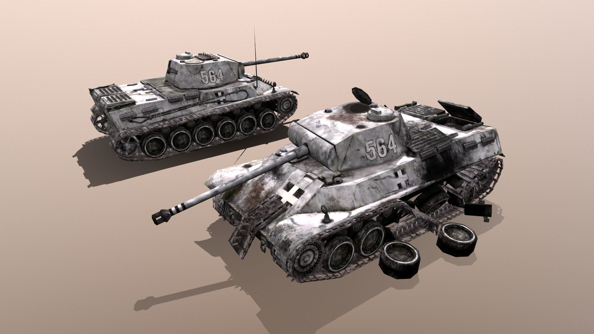 3D model 44M Tas Hungarian Heavy Tank VR / AR / low-poly | CGTrader