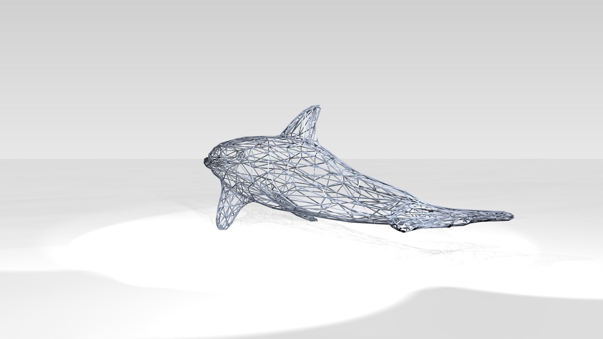 Dolphin Wireframe 3D model | CGTrader