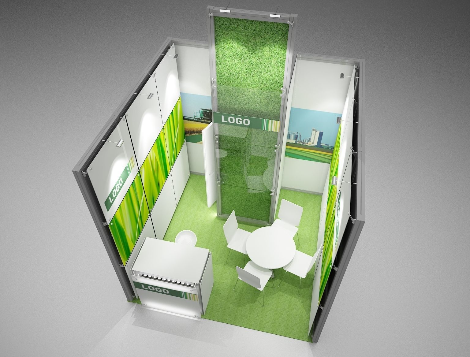Exhibition stand octanorm maxima 3x3 m 3D model | CGTrader