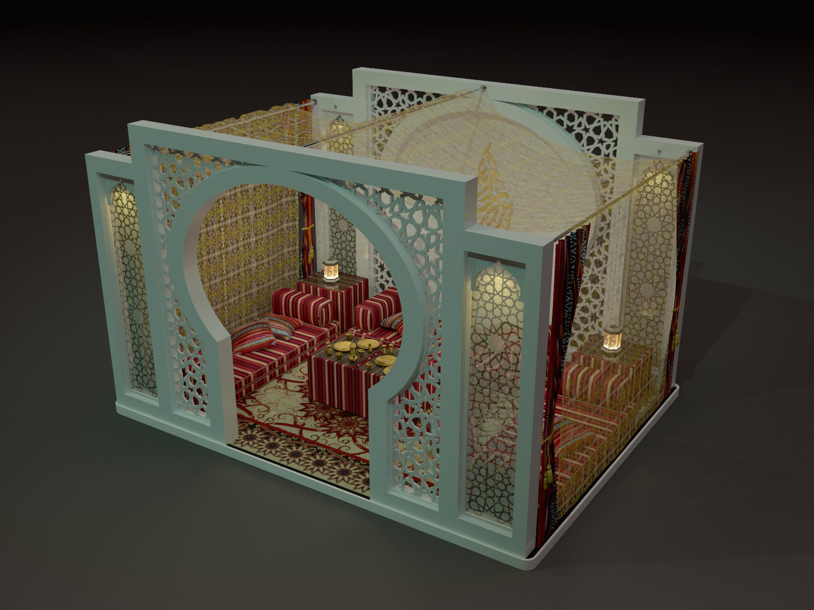 arabic cubicle 3mx3m saadu design 3D model | CGTrader