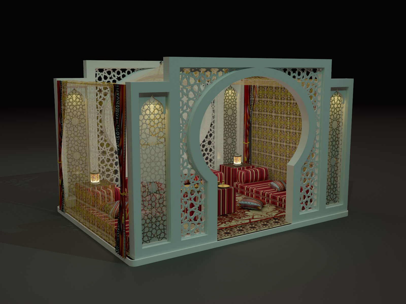 arabic cubicle 3mx3m saadu design 3D model | CGTrader