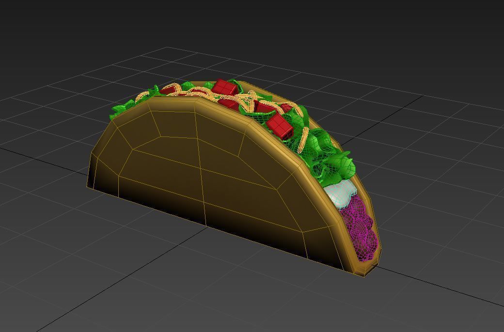 Cartoon Taco 3D model | CGTrader