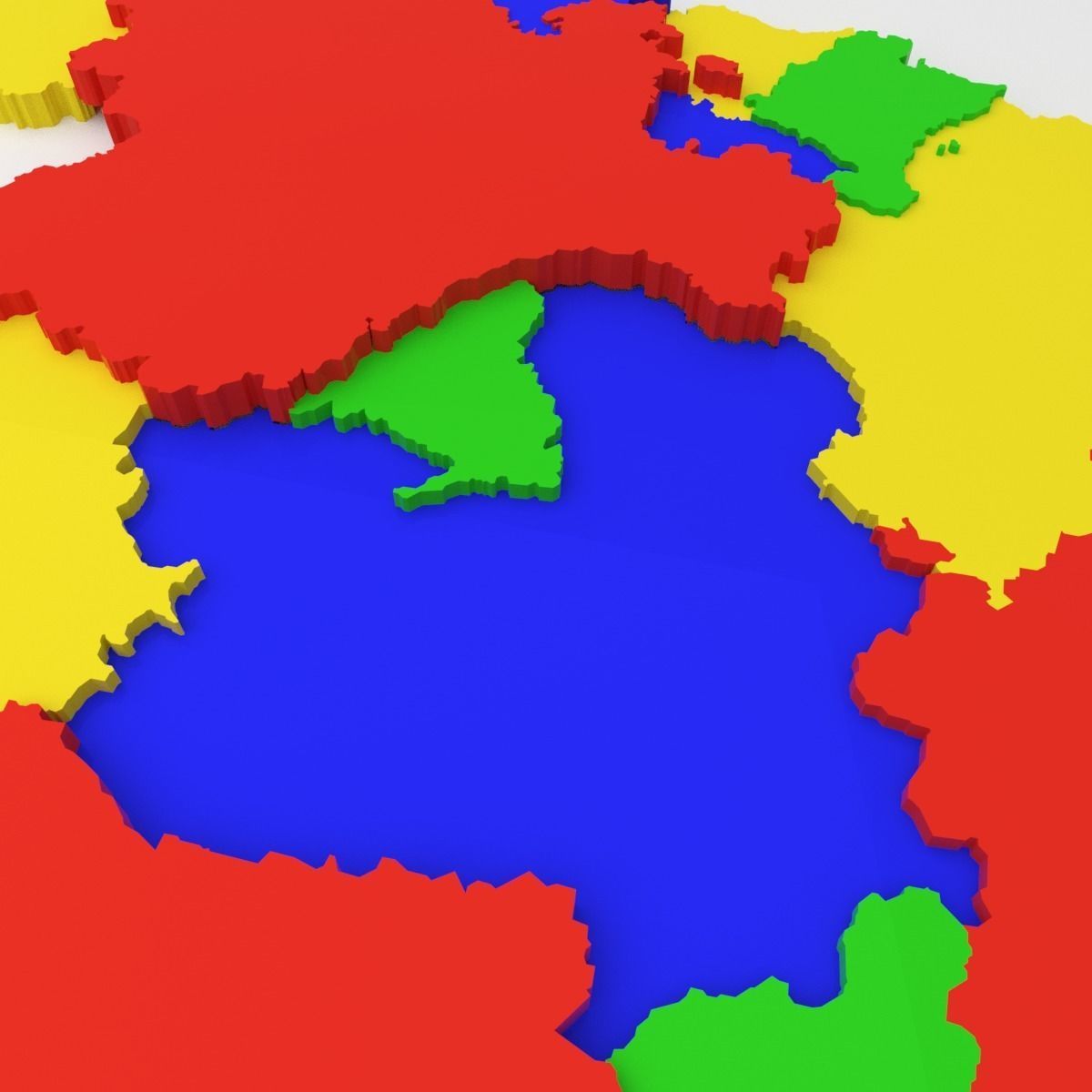 3D model Map of Spain VR / AR / low-poly | CGTrader