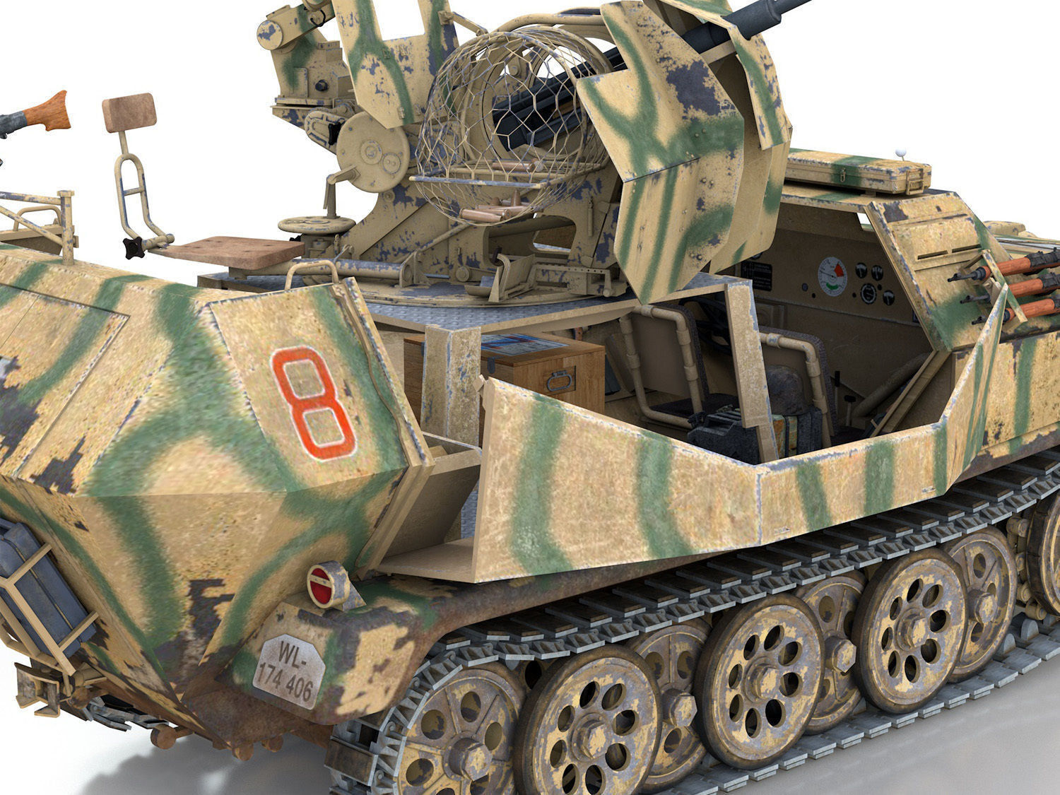 Sdkfz 251 Ausf C Hanomag Aa Vehicle 8 3d Model Cgtrader 