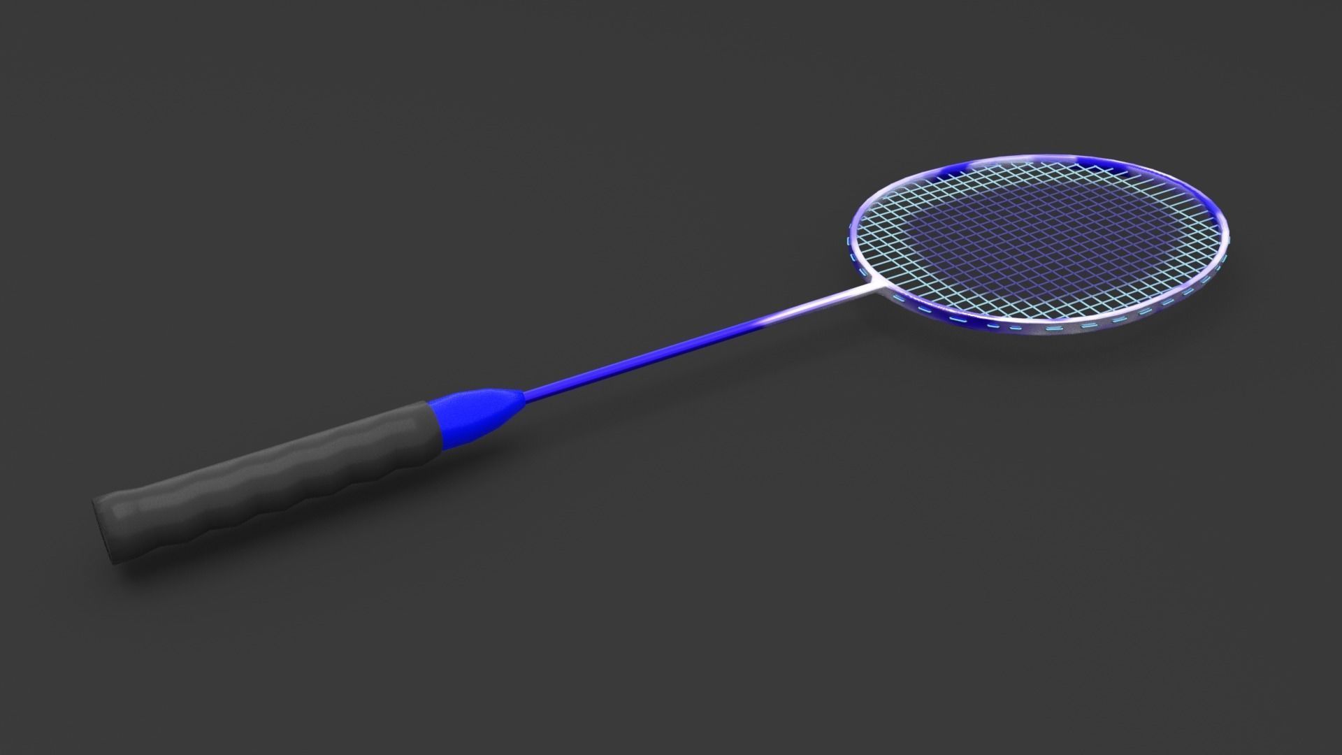 Blue Badminton Racket free 3D model | CGTrader