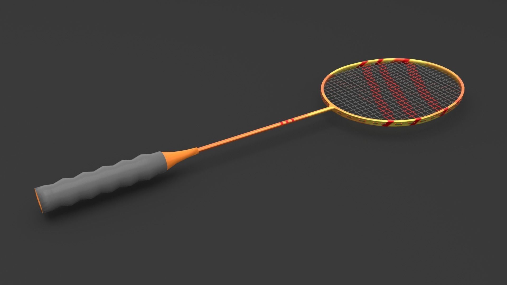 Orange Badminton Racket free VR / AR / low-poly 3D model | CGTrader