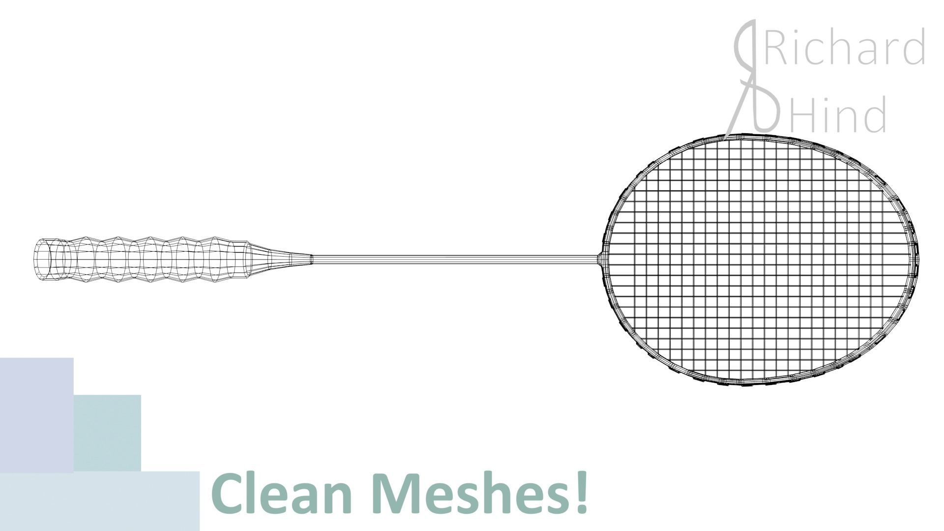 Orange Badminton Racket free VR / AR / low-poly 3D model | CGTrader