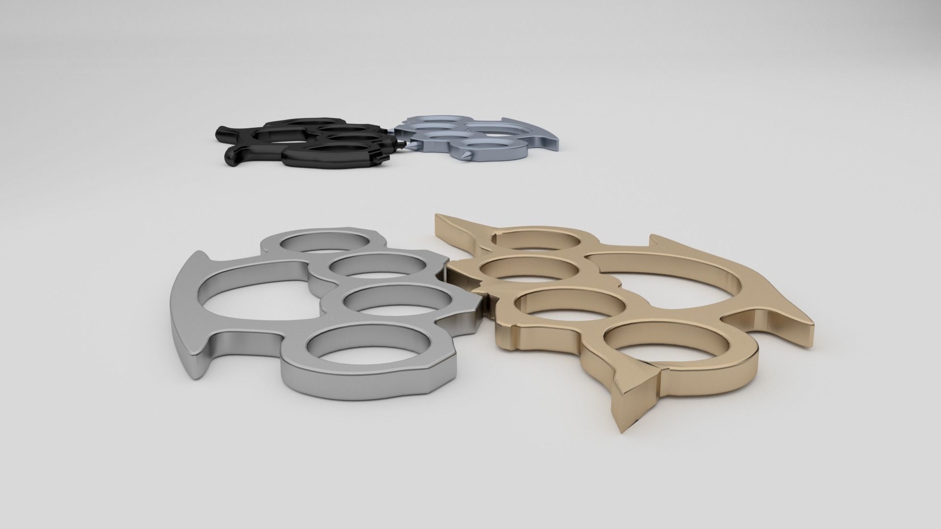 3D model Knuckle Dusters 3D Model - 4 Different Types - VR / AR / low ...