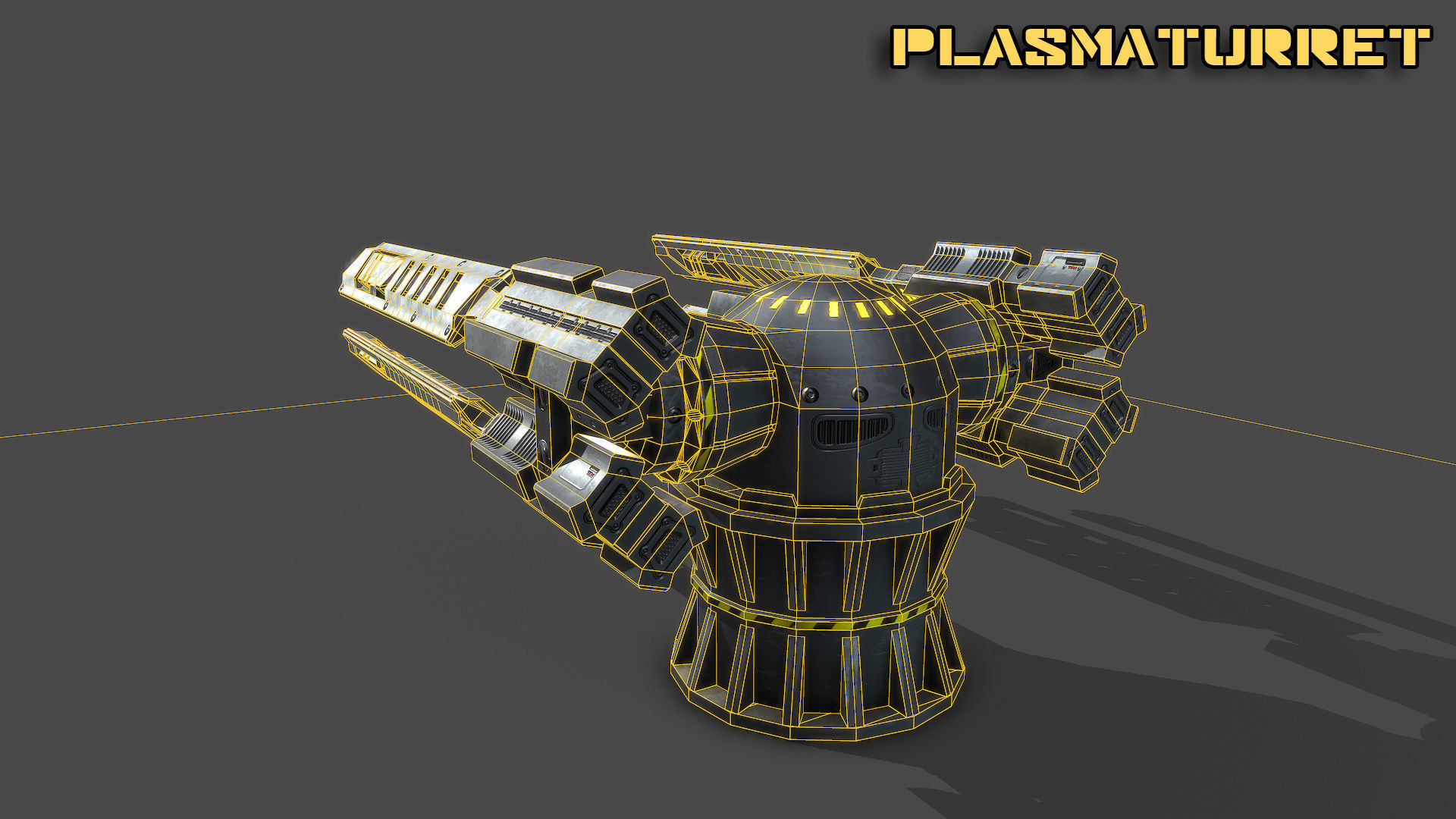 3D model Spaceship plasma turret VR / AR / low-poly | CGTrader
