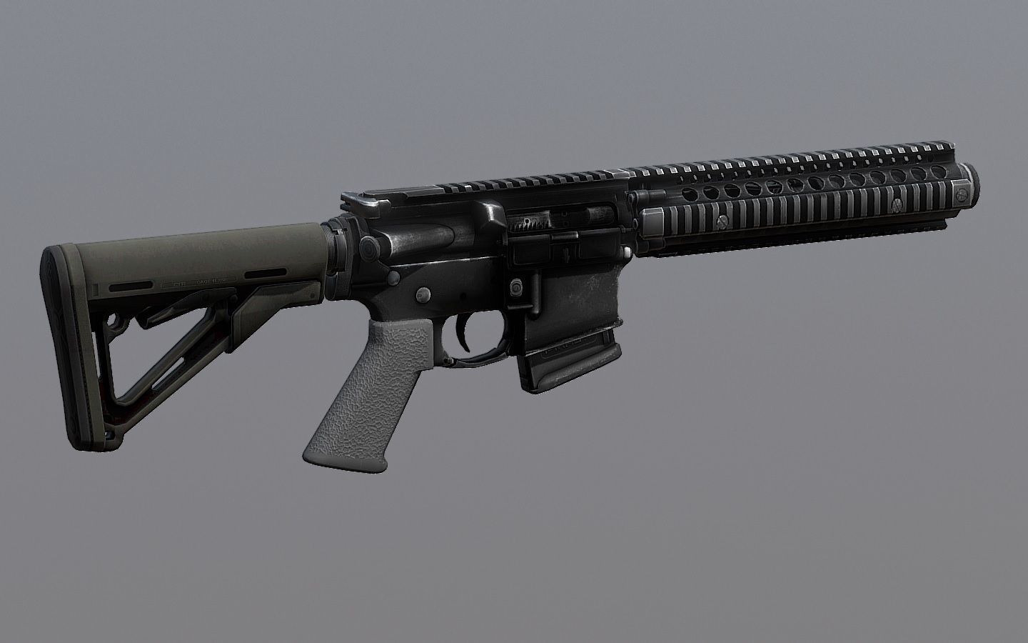 3D model AR Pistol SBR PBR | CGTrader